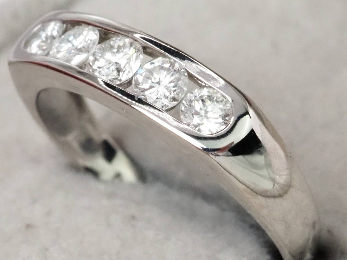 Yahoo!オークション - 【6794P】Pt900 天然ダイヤモンド 0.51ct/2.7g/...