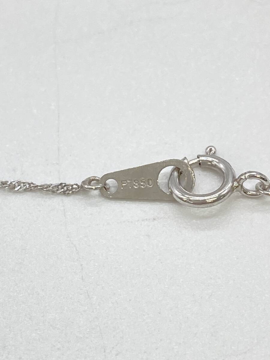 Yahoo!オークション - 中古 Pt900/Pt850 1.3g ダイヤモンド 0.3ct ネッ...