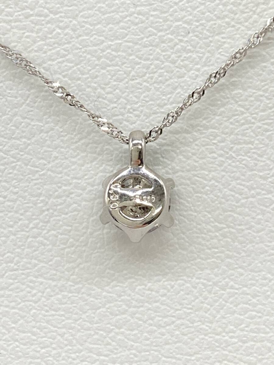 Yahoo!オークション - 中古 Pt900/Pt850 1.3g ダイヤモンド 0.3ct ネッ...