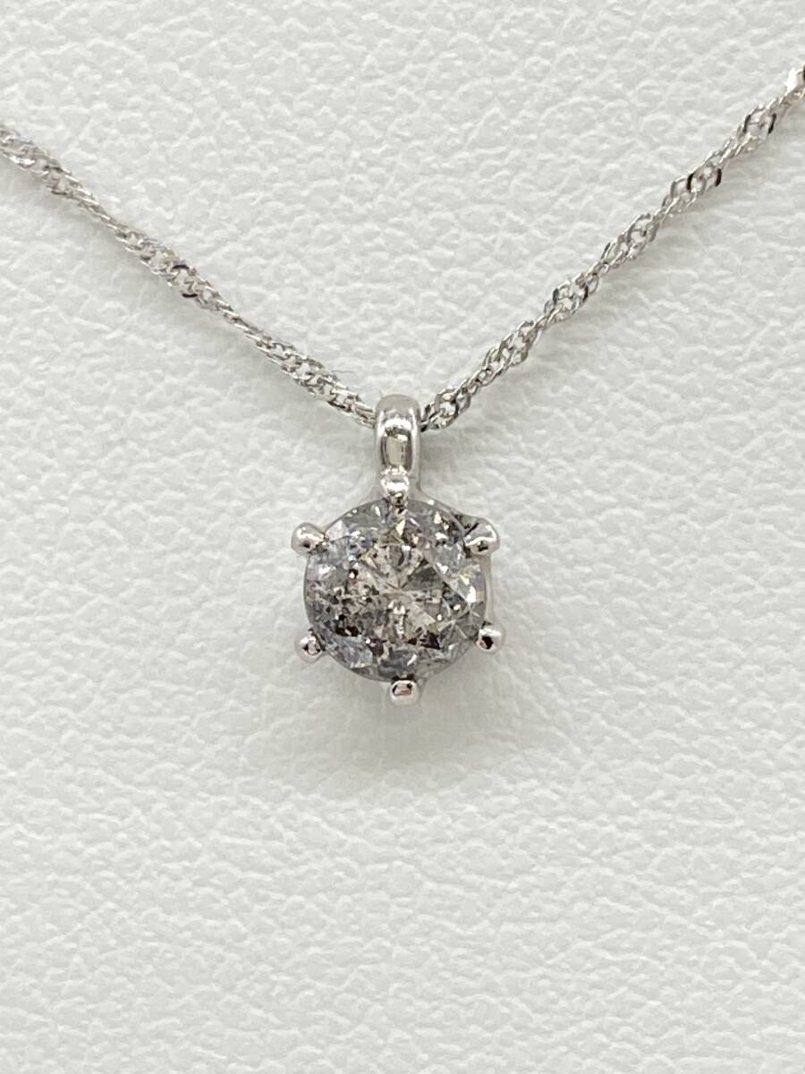 Yahoo!オークション - 中古 Pt900/Pt850 1.3g ダイヤモンド 0.3ct ネッ...