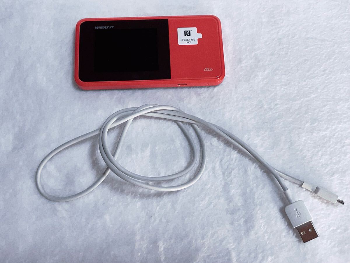 Yahoo!オークション - au モバイルWiFi W03 レッド モバイルルーター W...