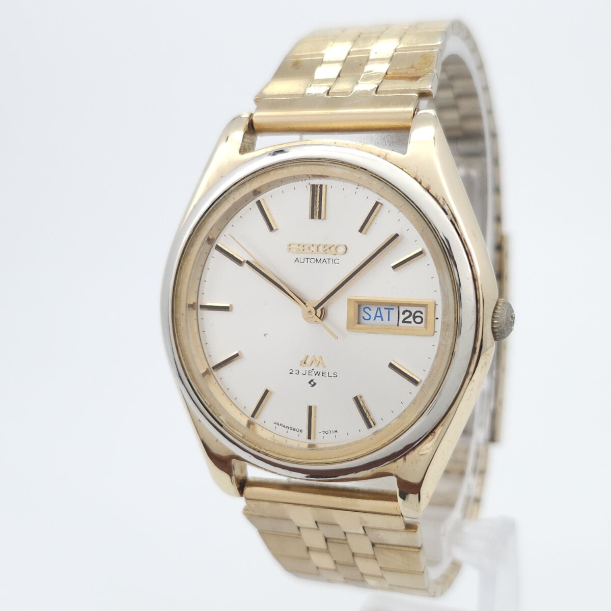 Yahoo!オークション - SEIKO LORDMATIC 5606-7070 ベルト K22GP 稼働...