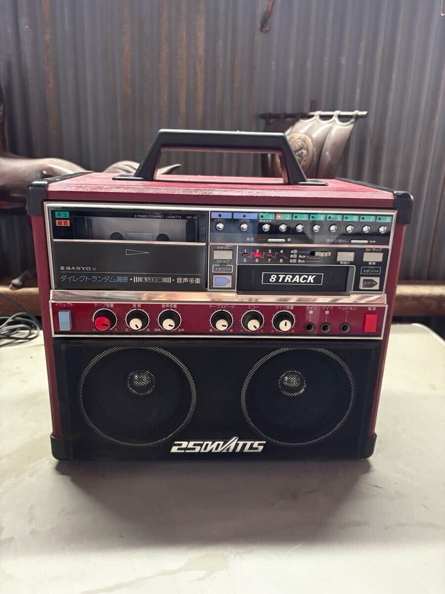 SANYO カラオケ PAT-K5 カセット 8トラ レトロ 通電確認済み SANYO カラオケ PAT-K5 カセット 8トラ レトロ 通電確認済み