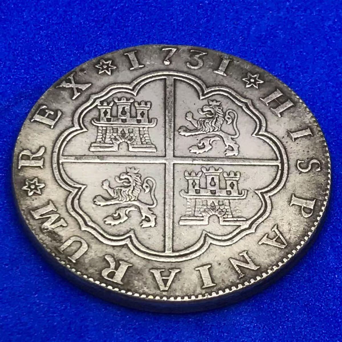 Yahoo!オークション - 外国古銭 1731年 スペイン帝国 フェリペ五世 8PA...