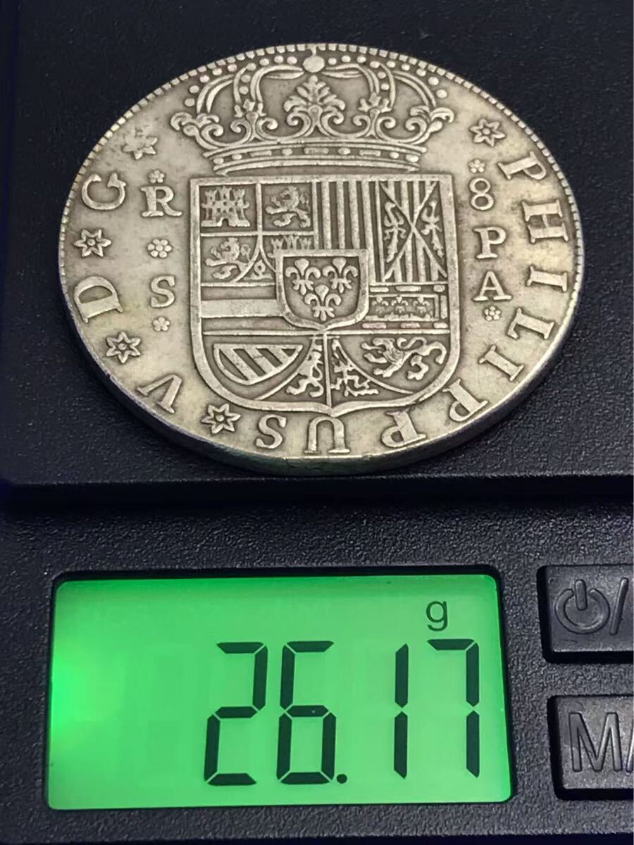 Yahoo!オークション - 外国古銭 1731年 スペイン帝国 フェリペ五世 8PA...