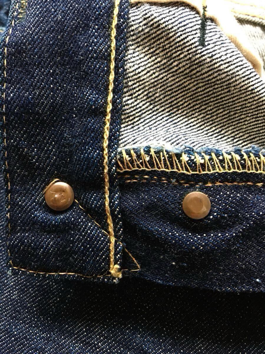 NON WASH 47モデル】真紺 革パッチ 片面 501XX 33×34表記 40年代 NON WASH 47モデル】真紺 革パッチ 片面 501XX 33×34表記 40年代
