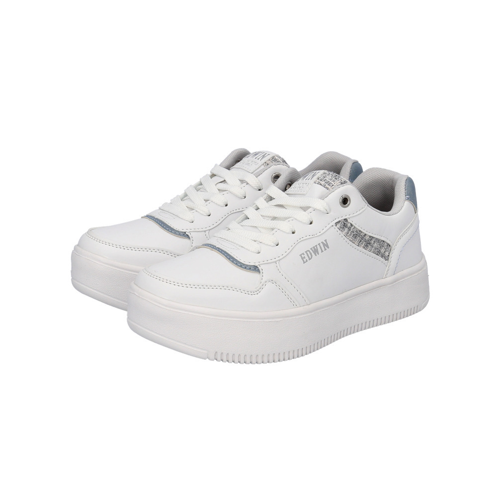Yahoo!オークション - WHITE 24cm EDWIN レディース 軽量スニーカー E...