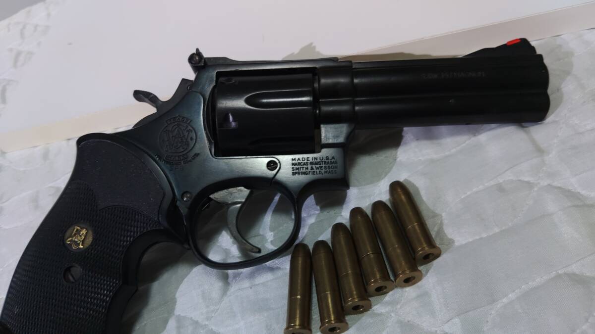 Yahoo!オークション - マルシン S&W M586 4インチHWブルーイング済モデ...