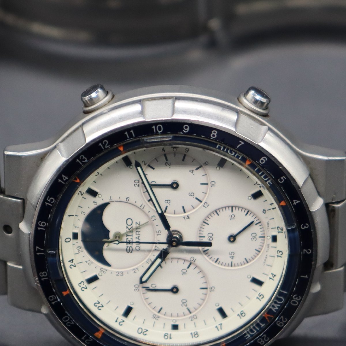 希少 SEIKO セイコー フィッシングマスター 7A48-7050 ムーン 希少 SEIKO セイコー フィッシングマスター 7A48-7050 ムーン