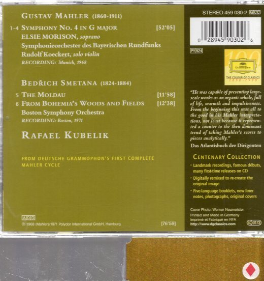 Yahoo!オークション - a767 マーラー 交響曲第4番他/クーベリック