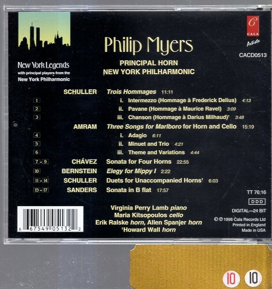 Yahoo!オークション - Philip Myers Principal Horn New York Philharm...