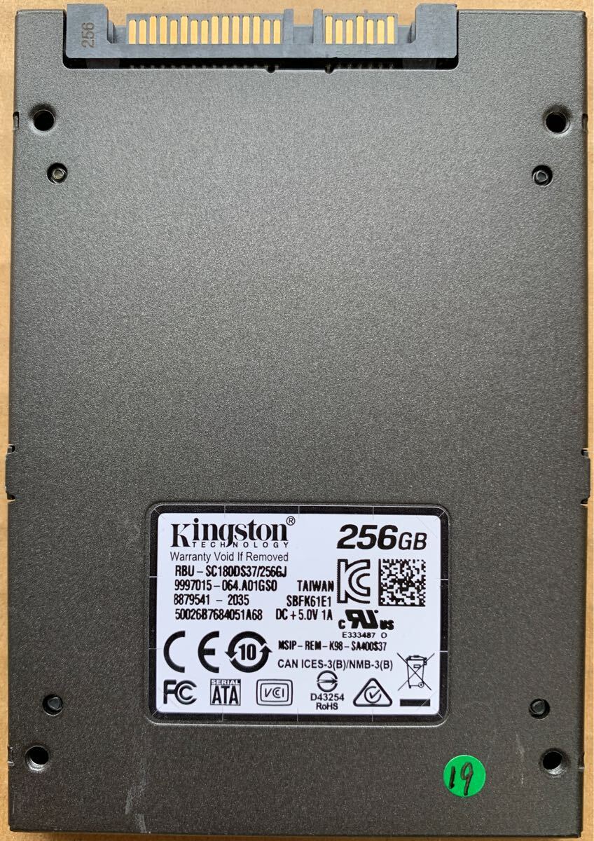 Yahoo!オークション - 【使用時間10513時間】Kingston 256GB RBU-SC180...