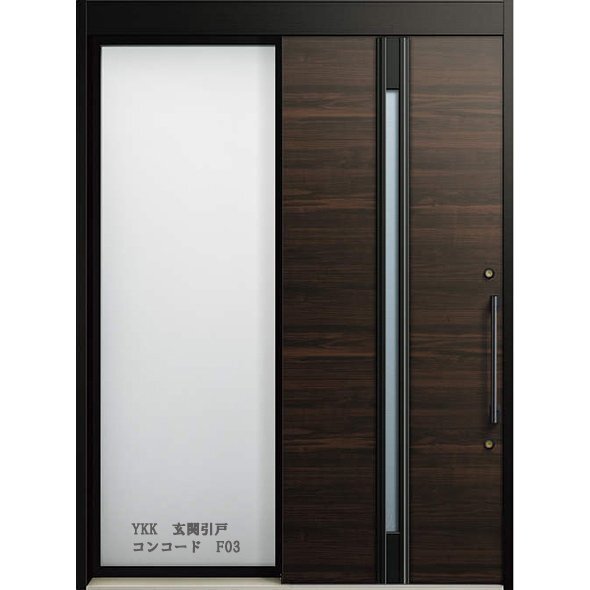 Yahoo!オークション - アルミサッシ YKK 玄関引戸 コンコード 袖付タイ...