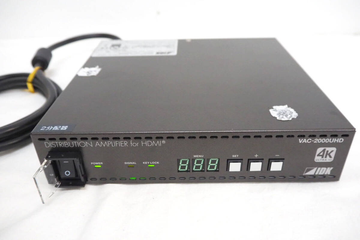 Yahoo!オークション - IDK 4K@60対応 HDMI分配器【VAC-2000UHD】1入力2...