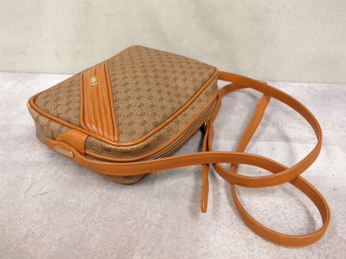 美品○GUCCI オールド グッチ○マイクロGG○PVC カーフ レザー 美品○GUCCI オールド グッチ○マイクロGG○PVC カーフ レザー