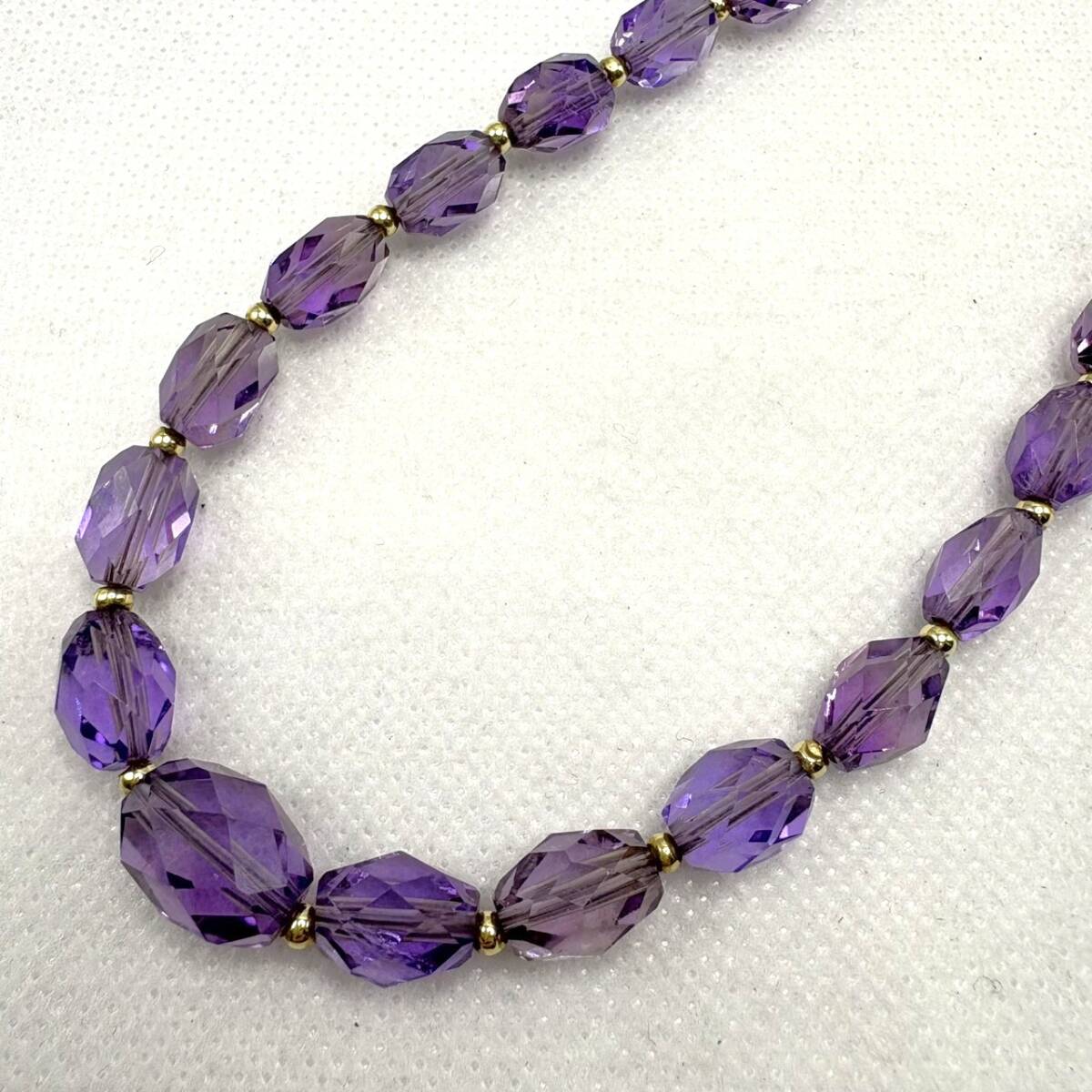 Yahoo!オークション - Z5006 アメジスト 紫水晶 ネックレス カラースト...