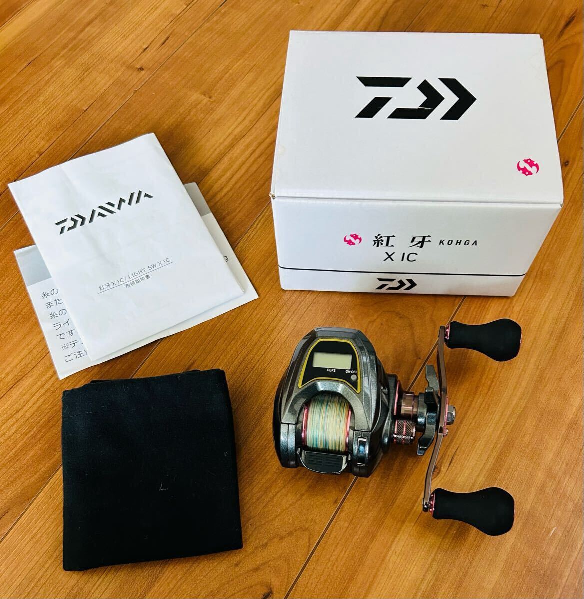 Yahoo!オークション - 美品 ダイワ 紅牙 X IC 箱 取説 ライン付き 電池...