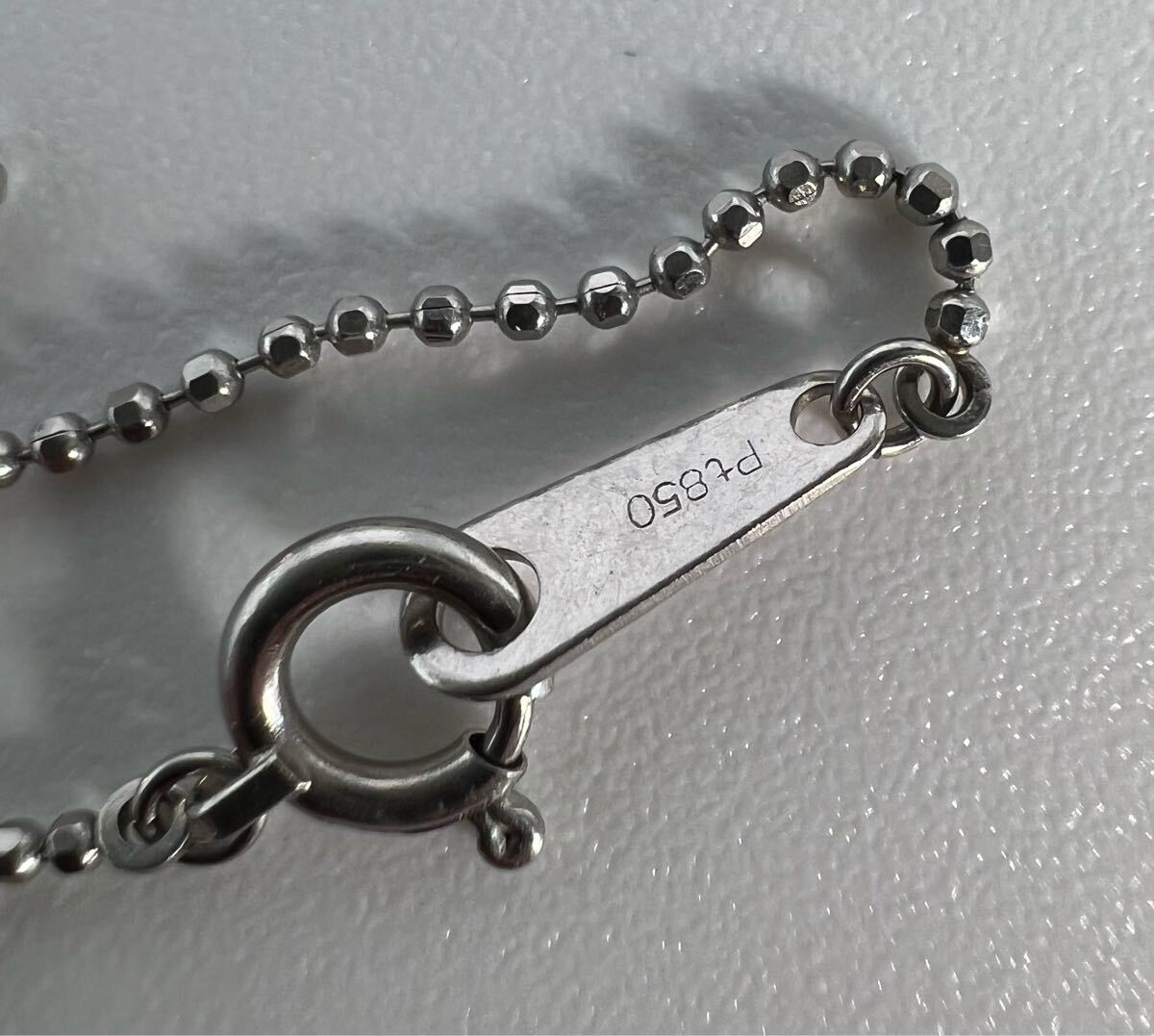 Yahoo!オークション - 1円 Pt850/Pt900 ネックレス クロス ダイヤモン...