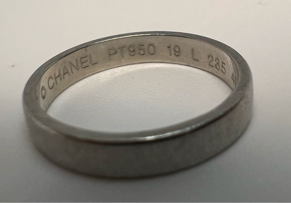 Yahoo!オークション - 1円 Pt950 シャネル リング EG0106