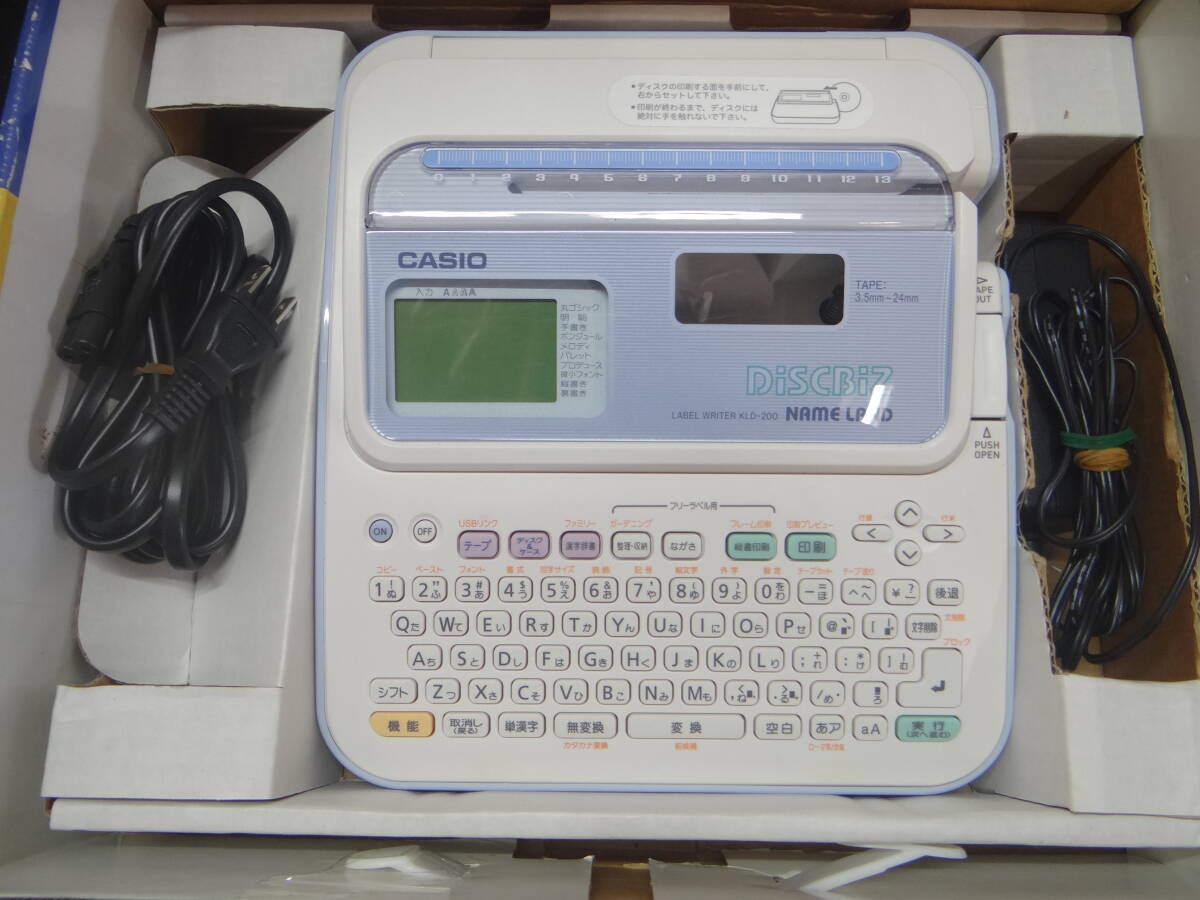 Yahoo!オークション - VT0128 CASIO ネームランドDISCBIZ KLD-200 中古...