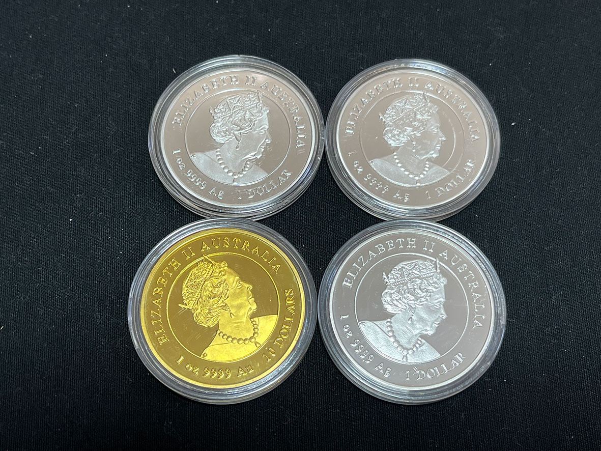 Yahoo!オークション - 【A088】オーストラリア記念金貨 銀貨 コイン カ...