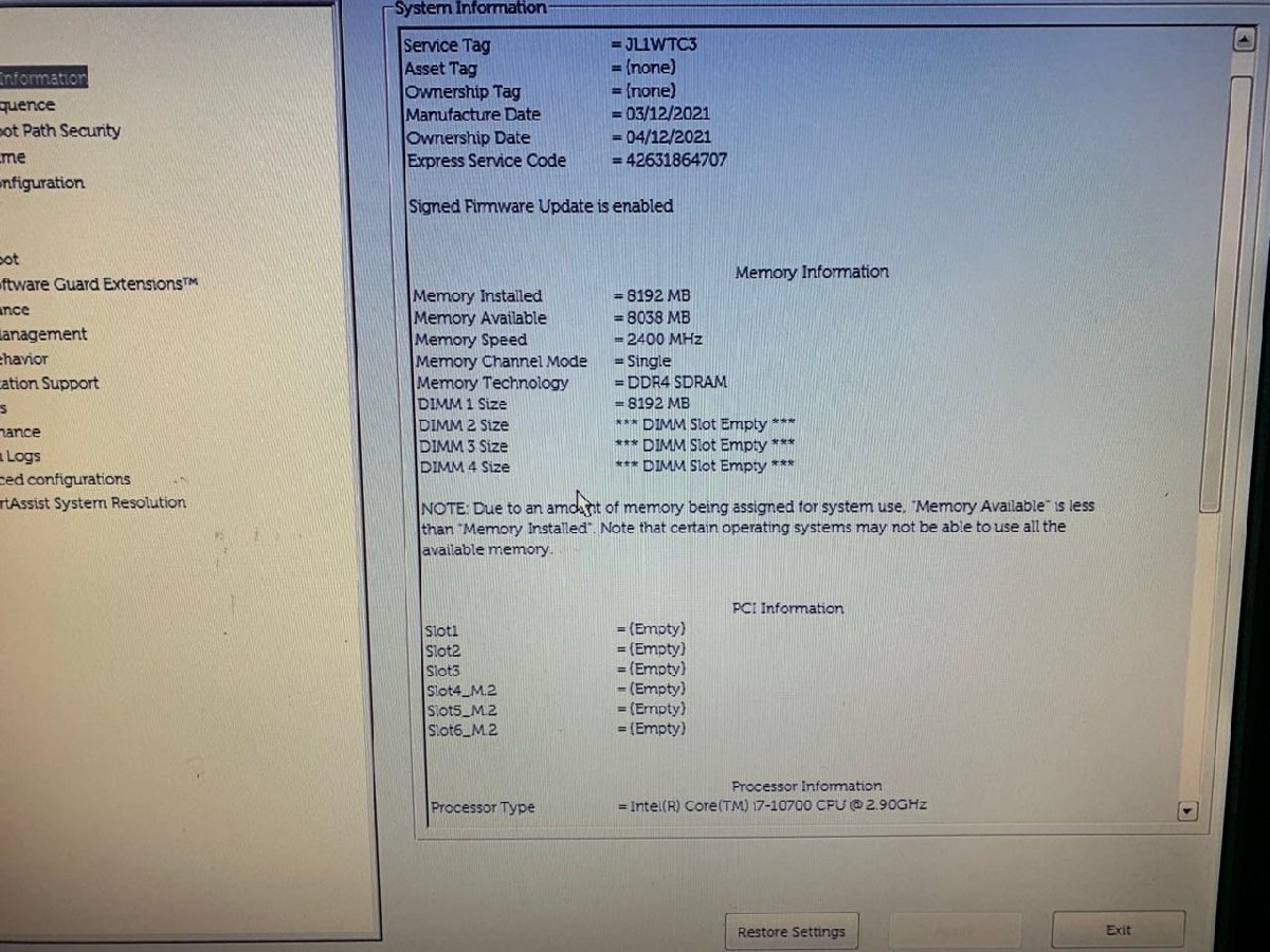 Yahoo!オークション - ジャンク【DELL】Precision 3640 Tower Corei7-1...