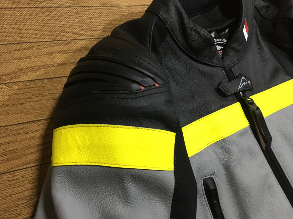 Yahoo!オークション - KUSHITANI フェイズ 牛革製ライディングレザーJK...