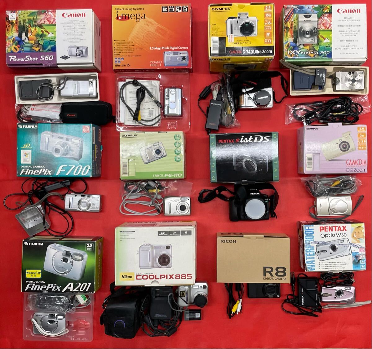 Yahoo!オークション - （C191）12個 デジタルカメラ まとめ売り Canon ...