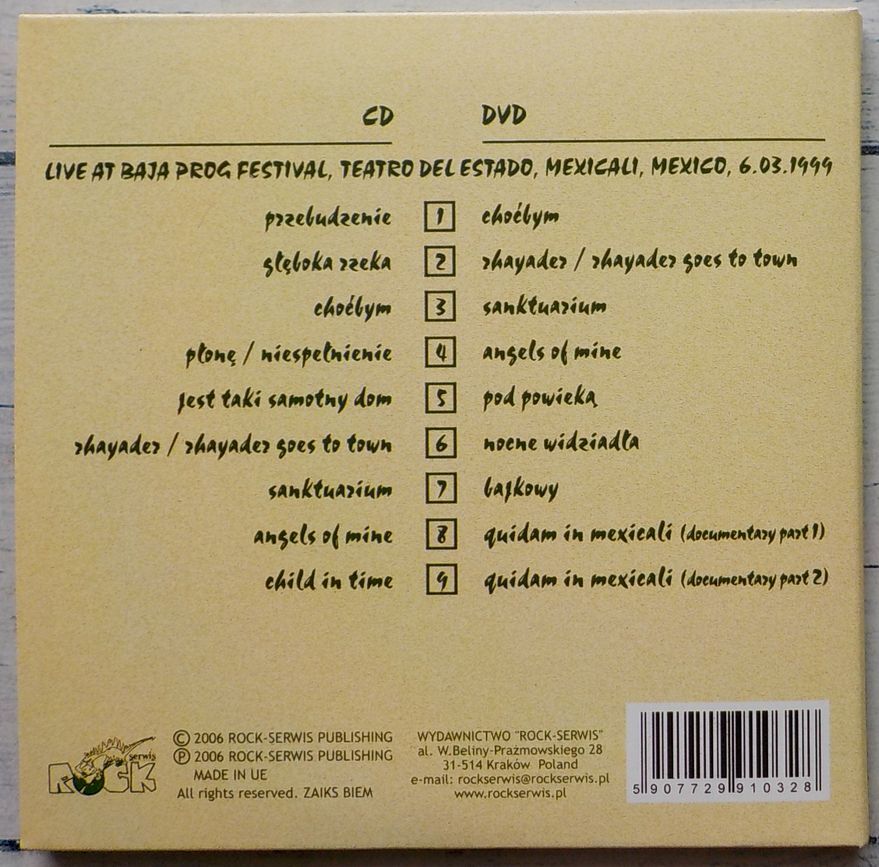 Yahoo!オークション - Quidam Baja Prog Live in Mexico '99 CD + DVD ...