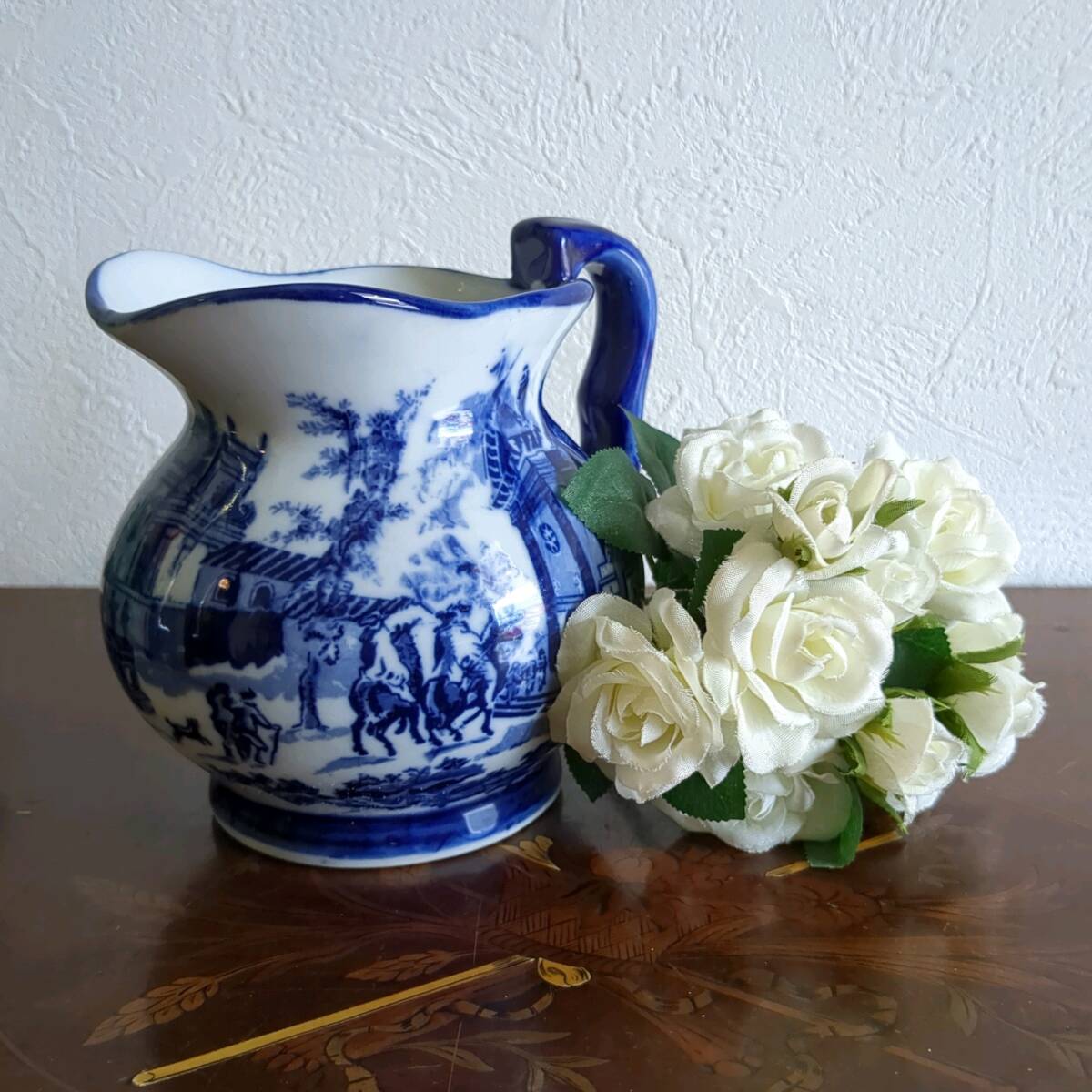 Yahoo!オークション - a297 水差しDuo Cai Blue and white Pitcher 高...