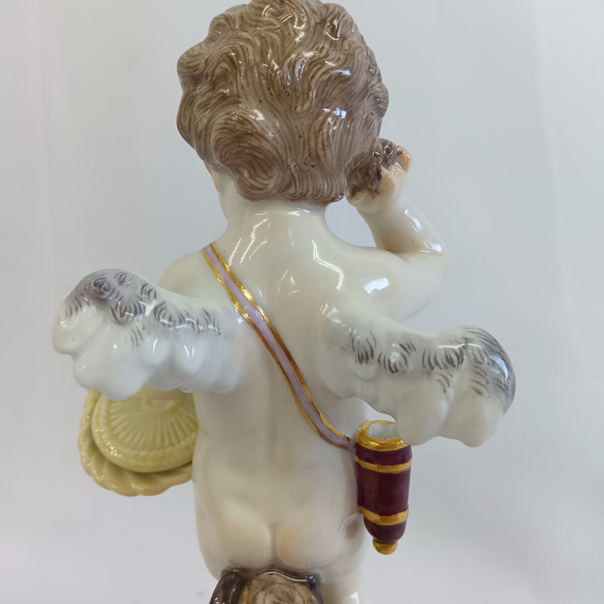 si☆1円〜美品 MEISSEN マイセン がっかりした天使と籠 フィギュ si☆1円〜美品 MEISSEN マイセン がっかりした天使と籠 フィギュ