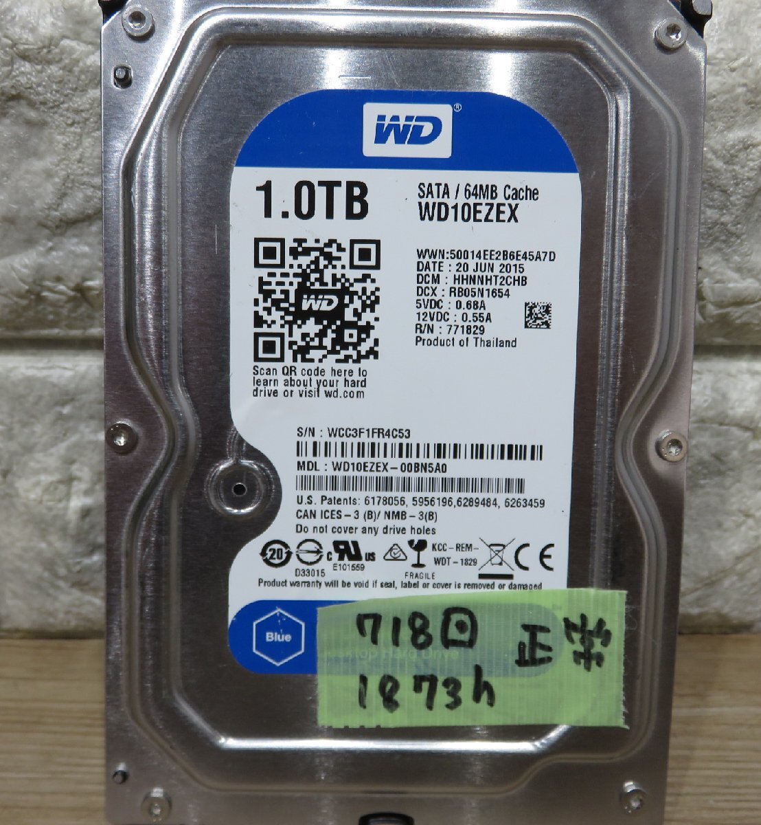 Yahoo!オークション - ≪中古品≫WD HDD 3.5 1T WD10EZEX 2台[t250428...