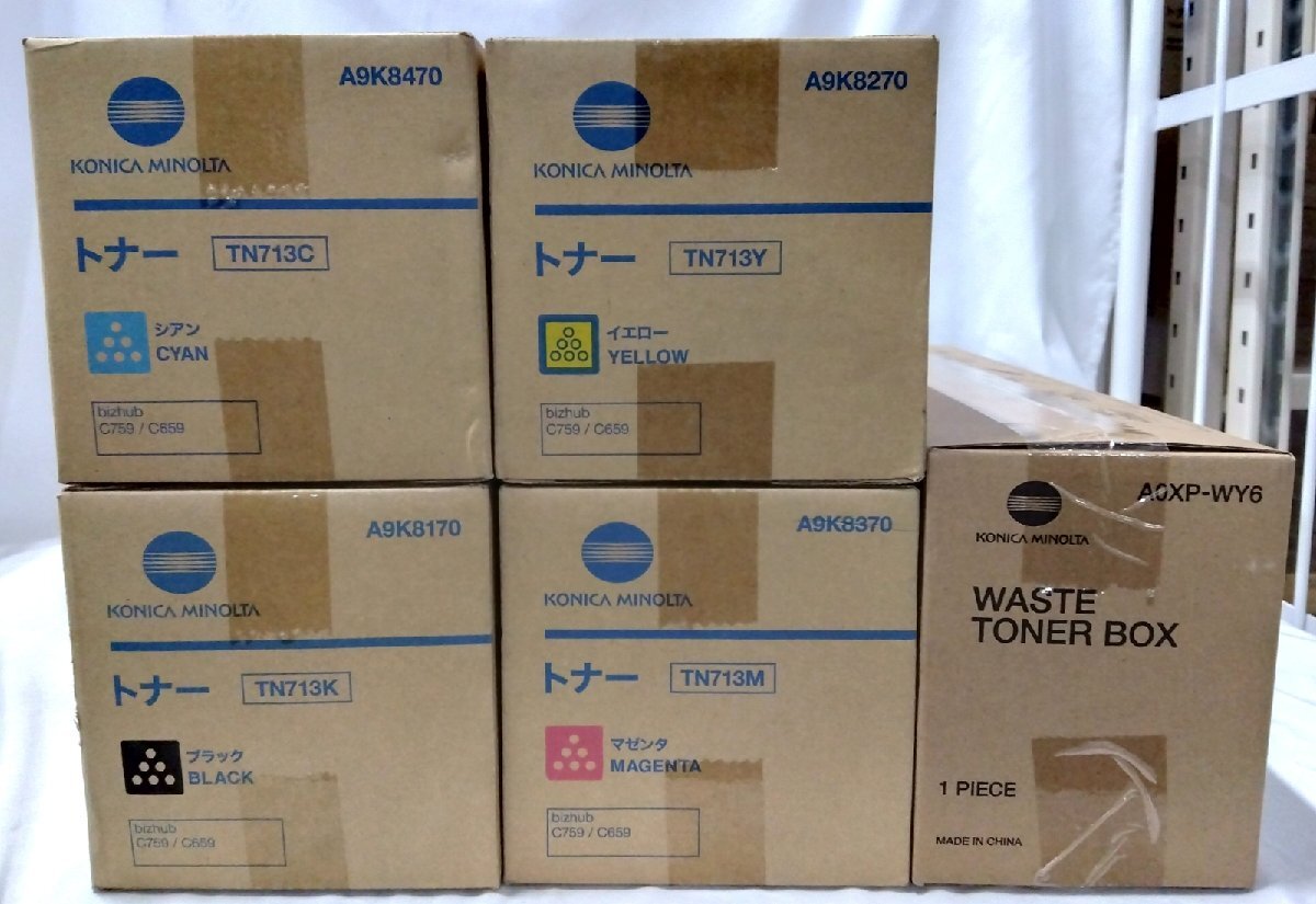 埼玉発 純正 品 コニカミノルタ トナー TN713 4色セット A0XP-WY6×1本付き 8-3214(コニカミノルタ)｜売買されたオークション情報、yahooの商品情報をアーカイブ公開 ...