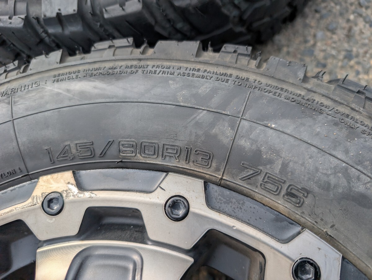 Yahoo!オークション - 手渡し可 mudstar wanpaku mt 145/80r/13 desert...