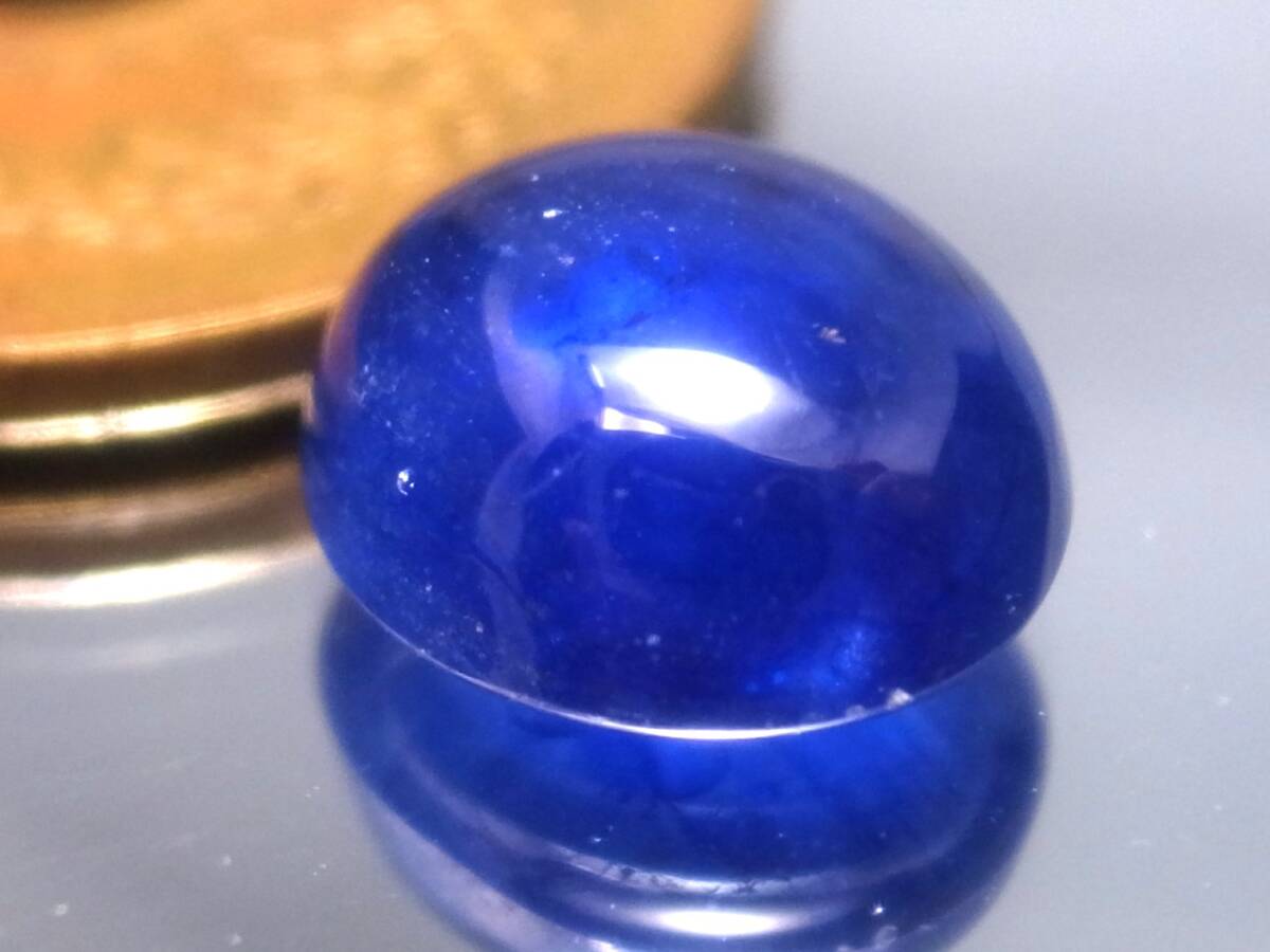 Yahoo!オークション - 4.85ct 新品・天然ブルーサファイヤ カボション...