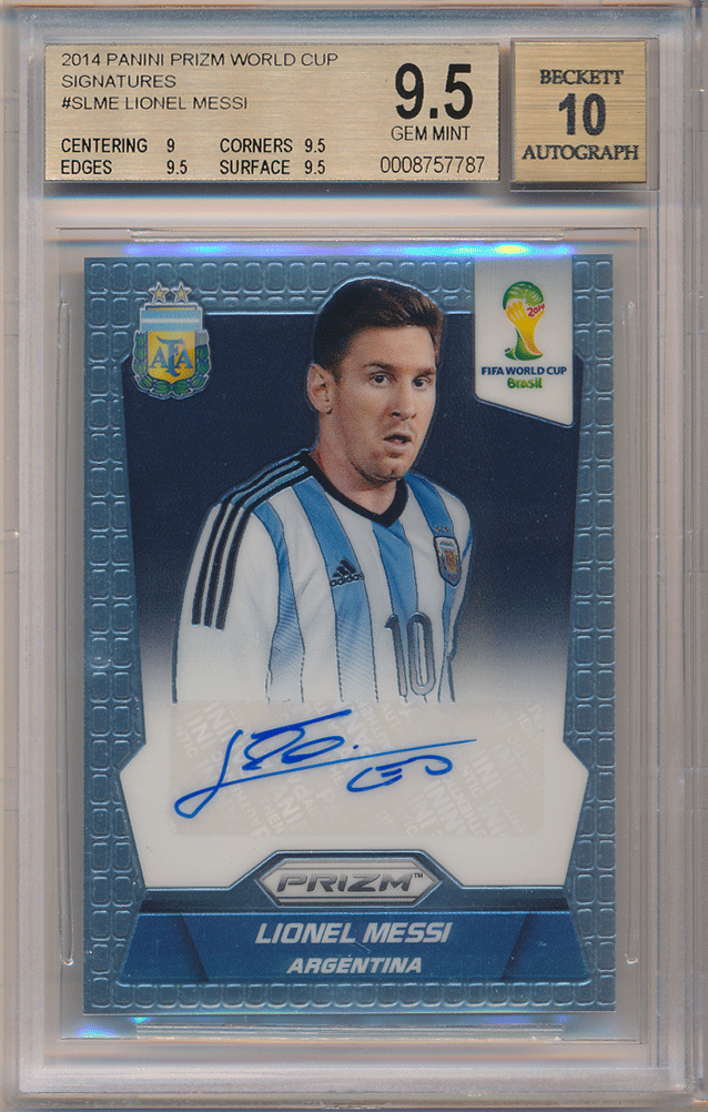Lionel Messi 2014 Panini Prizm World Cup Soccer Autograph Lionel Messi 2014 Panini Prizm World Cup Soccer Autograph
