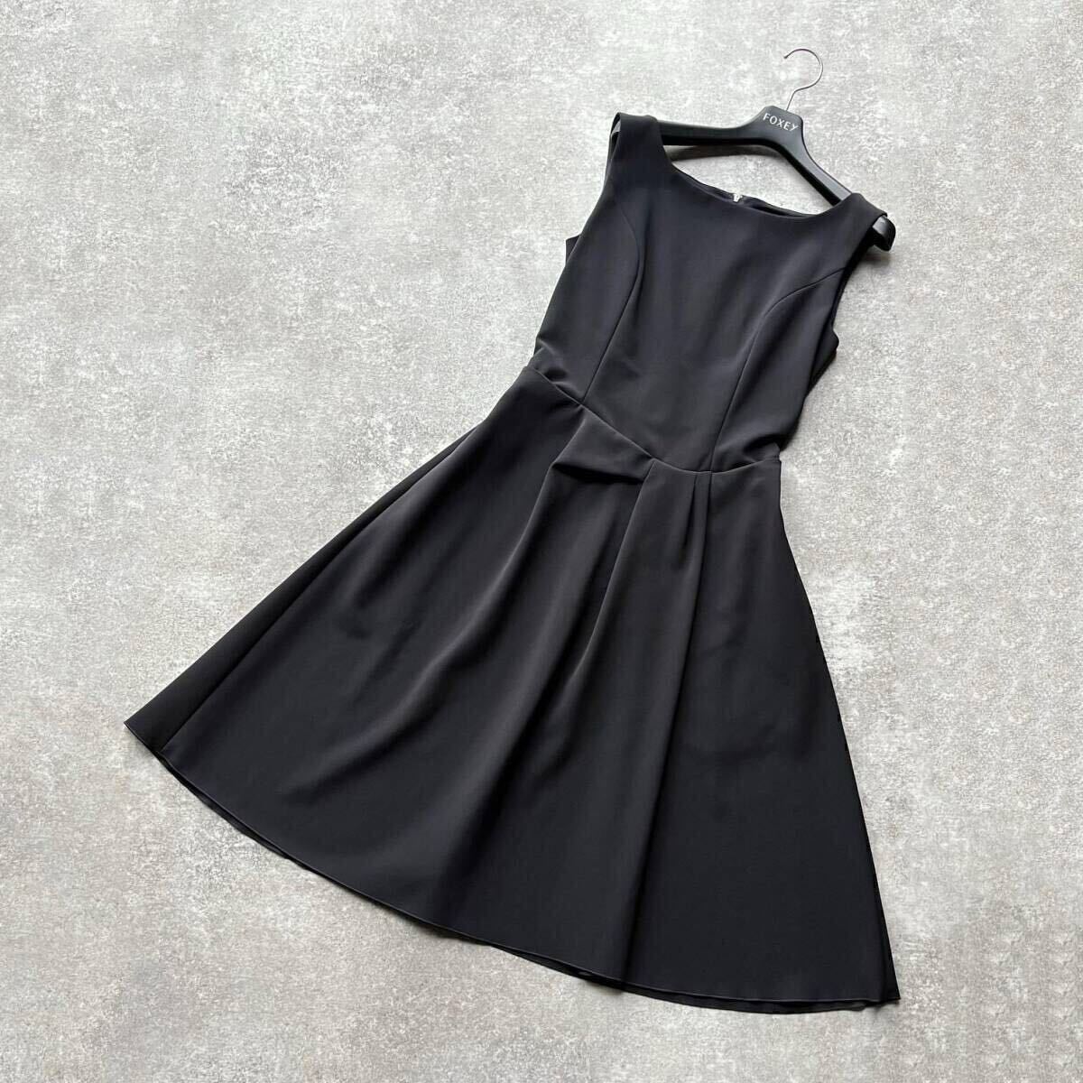 Yahoo!オークション - FOXEY NY 38 濃紺 ワンピース