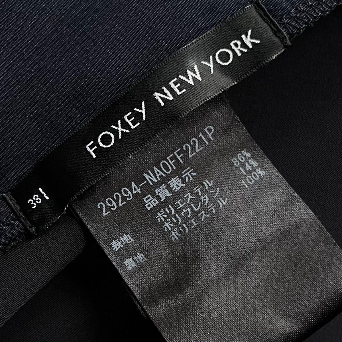 Yahoo!オークション - FOXEY NY 38 濃紺 ワンピース
