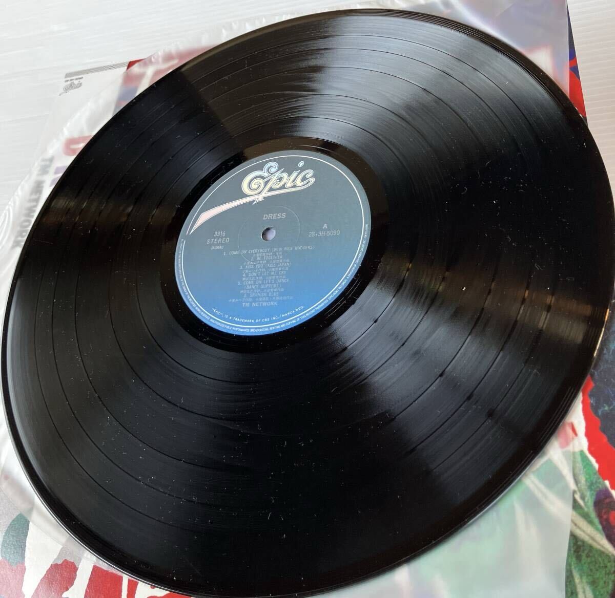 Yahoo!オークション - 希少 帯付LP TM NETWORK DRESS Epic 28-3H-5090 ...