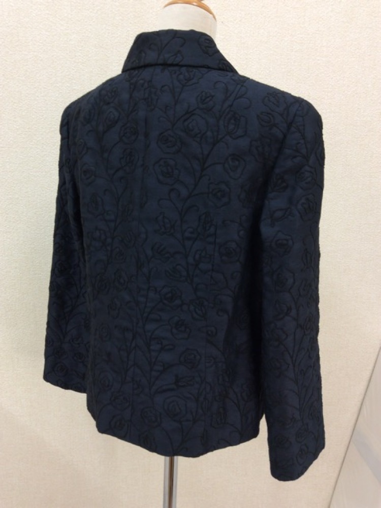Yahoo!オークション - VINVERT 濃紺の花刺繍ジャケット 三陽商会 日本...