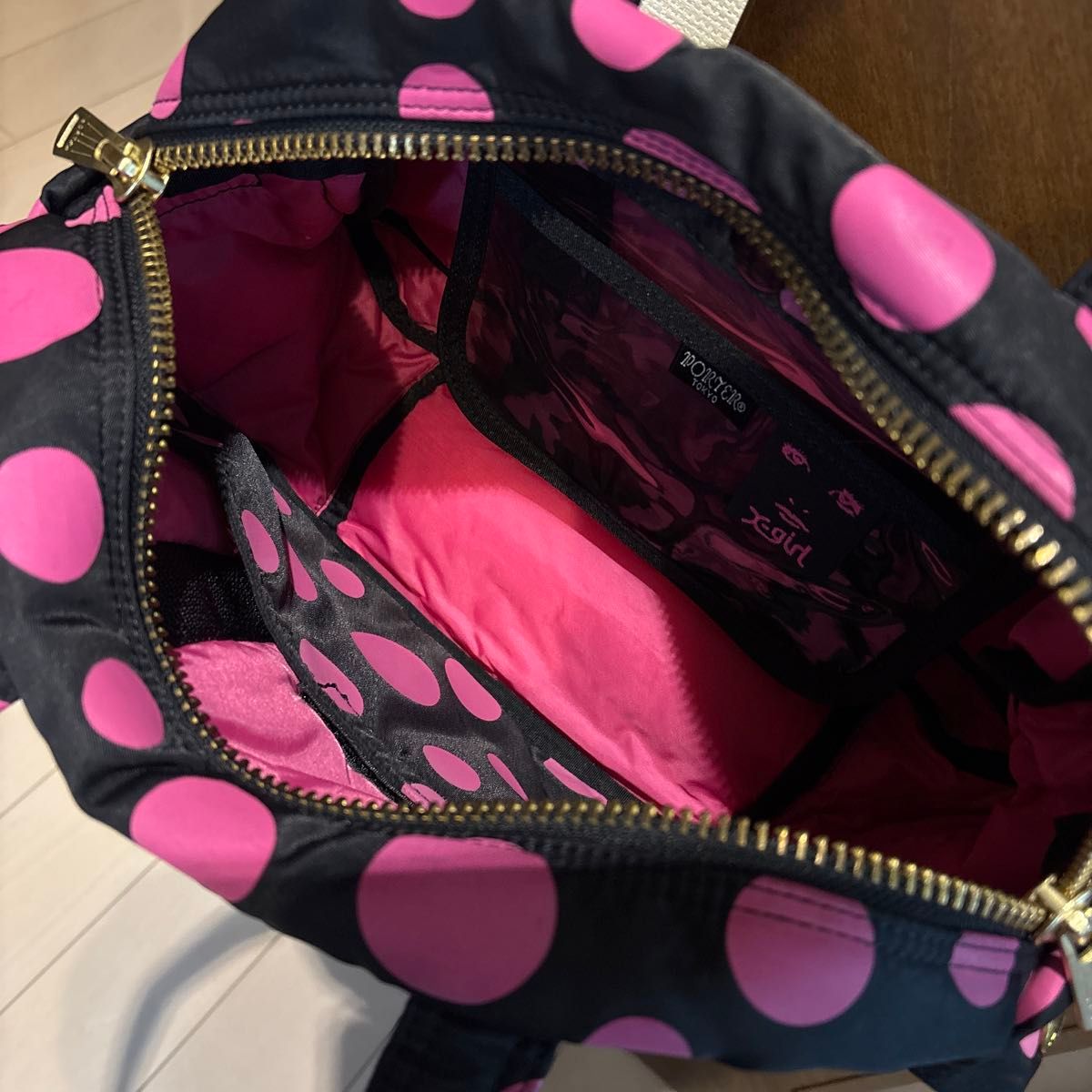 PORTER YayoiKusama X-girl トリプルコラボ バッグ ドット 草間 PORTER YayoiKusama X-girl トリプルコラボ バッグ ドット 草間