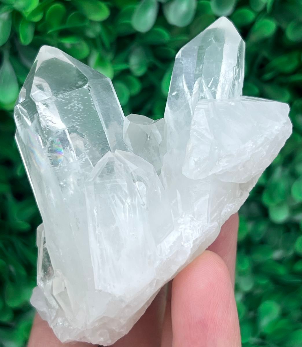 天然ヒマラヤ産水晶クラスター 高品質 虹入り パワーストーン 天然ヒマラヤ産水晶クラスター 高品質 虹入り パワーストーン