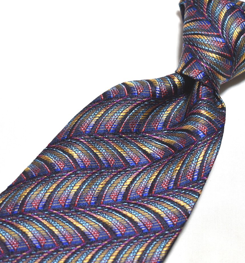 Yahoo!オークション - Y092 MISSONI ネクタイ パターン柄 3本以上送料...