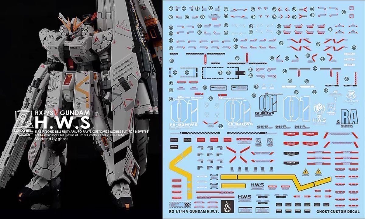 RG 1/144 RX-93 νガンダムHWS 専用水転写式デカール|Yahoo RG 1/144 RX-93 νガンダムHWS 専用水転写式デカール|Yahoo