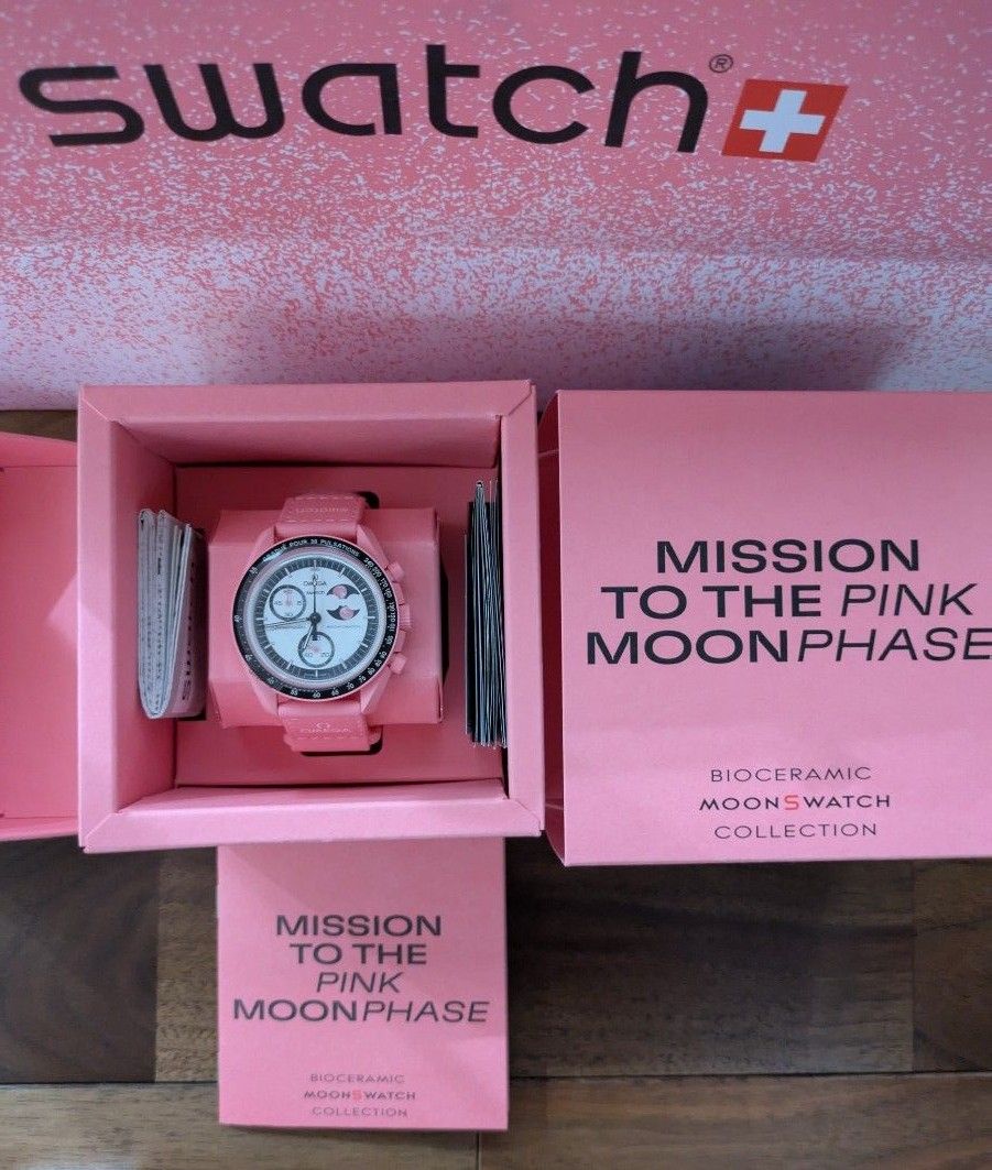 OMEGA×Swatch MoonSwatch Mission to THE PINK MOONPHASE ピンク OMEGA×Swatch MoonSwatch Mission to THE PINK MOONPHASE ピンク