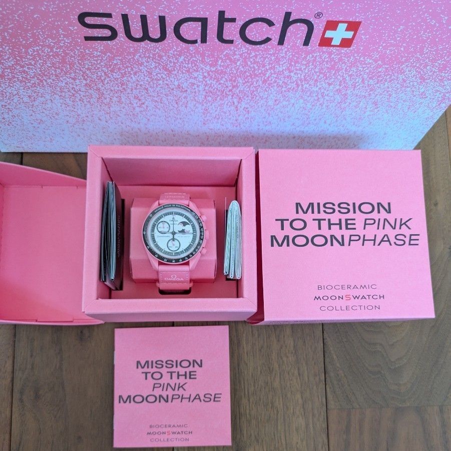 OMEGA×Swatch MoonSwatch Mission to THE PINK MOONPHASE ピンク OMEGA×Swatch MoonSwatch Mission to THE PINK MOONPHASE ピンク