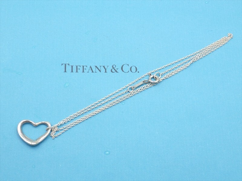 33848b/① 1円スタート TIFFANY＆Co. ティファニー オープンハート 14mm 925 エルサペレッティ ネックレス2.2g チェーンcm(オープンハート)｜売買された ...
