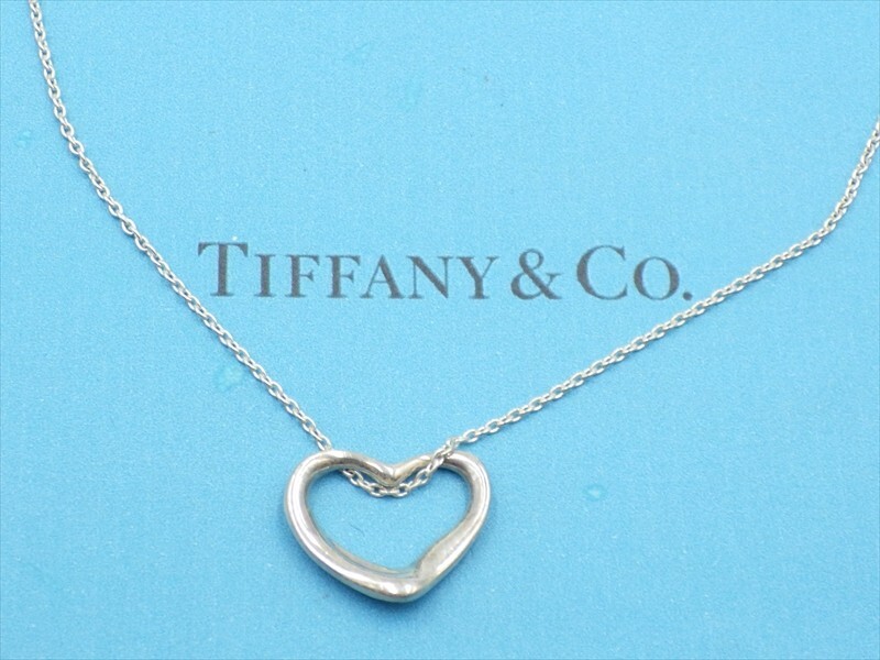 33848b/① 1円スタート TIFFANY＆Co. ティファニー オープンハート 14mm 925 エルサペレッティ ネックレス2.2g チェーンcm(オープンハート)｜売買された ...