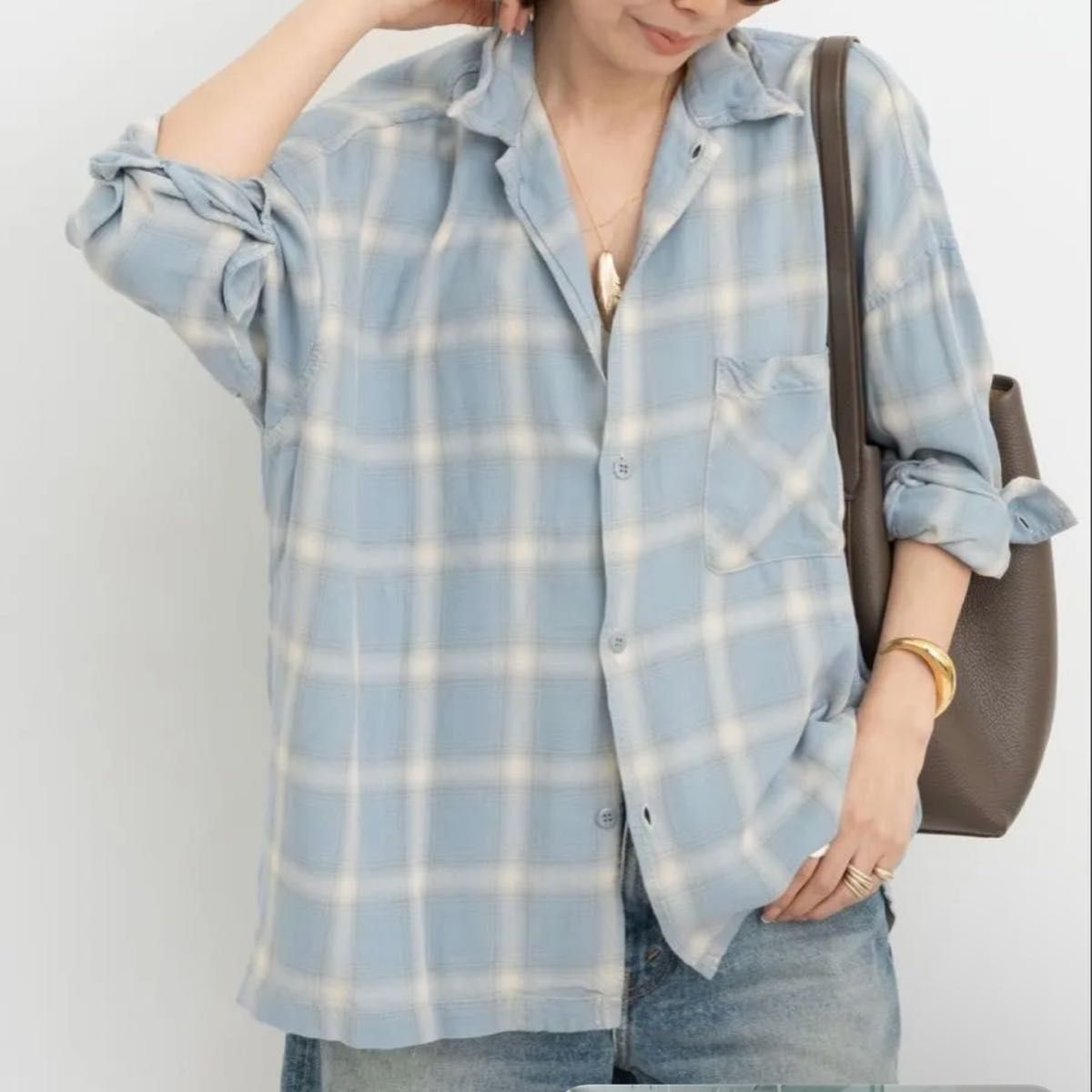 L'Appartement【REMI RELIEF/レミ レリーフ】 CHECK 2 WAY SHIRT L'Appartement【REMI RELIEF/レミ レリーフ】 CHECK 2 WAY SHIRT