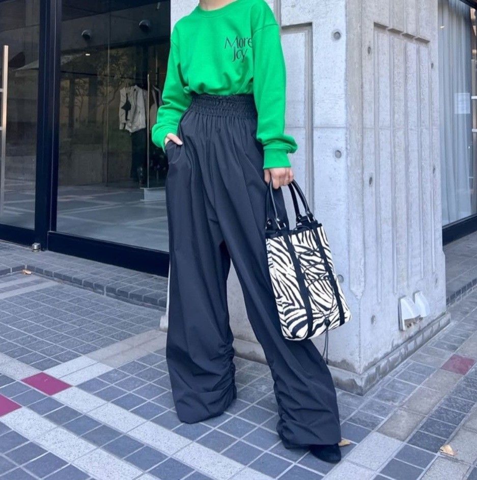 JAN SOLVIE ASSEMBLY ナイロンルーズパンツ litmus スラックス JAN SOLVIE ASSEMBLY ナイロンルーズパンツ litmus スラックス